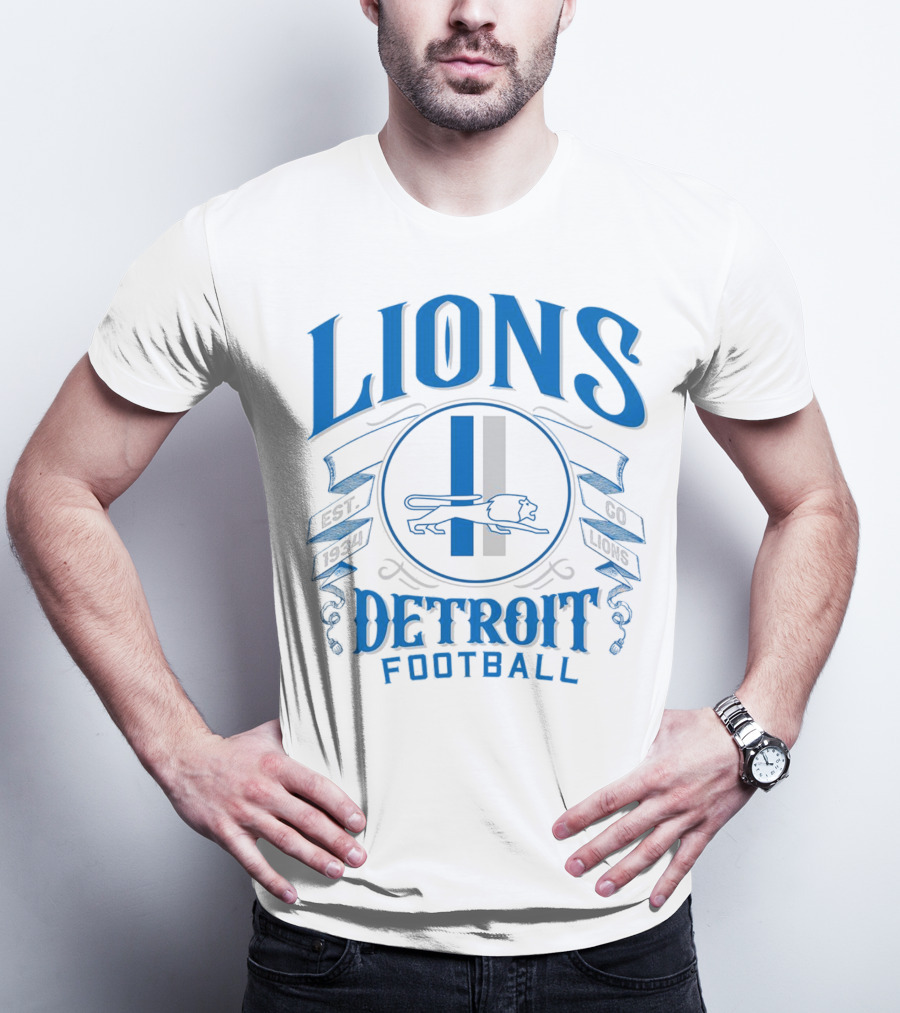 Detroit Lions Football Go Lions Est 1934 T-Shirt