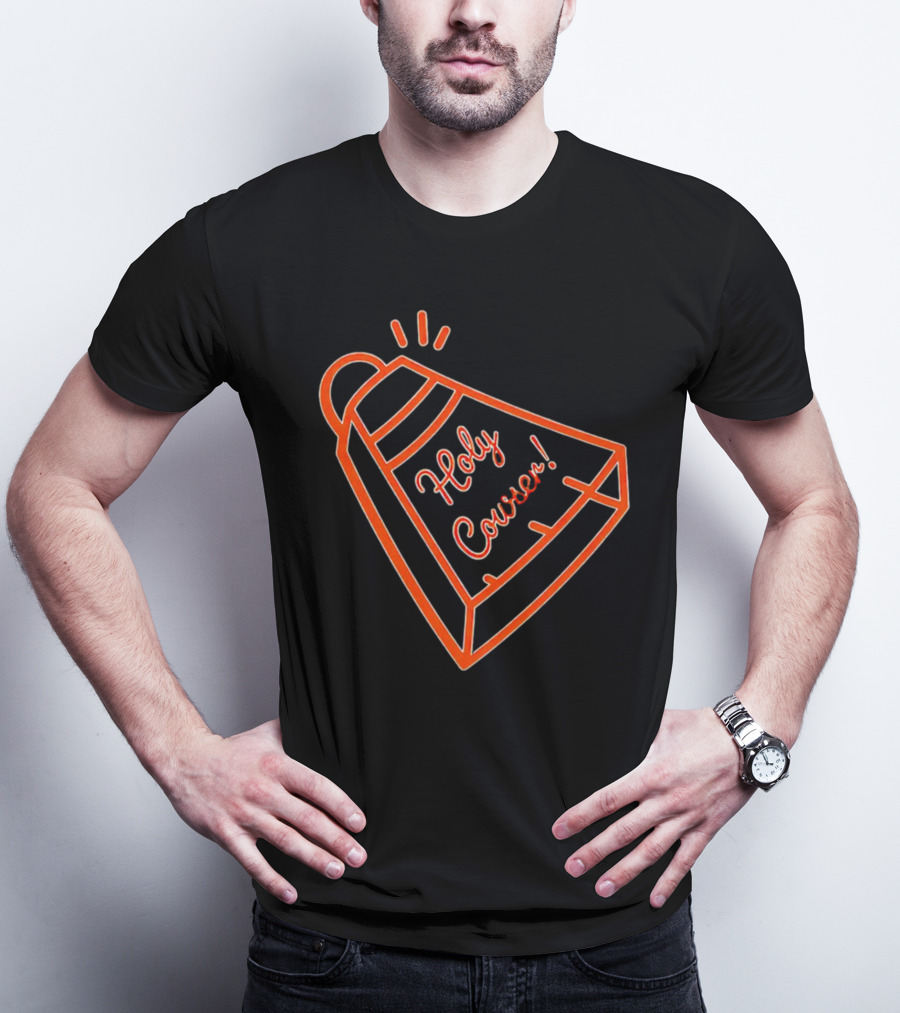 Holy Cowser Neon Orange Cowbell T-Shirt