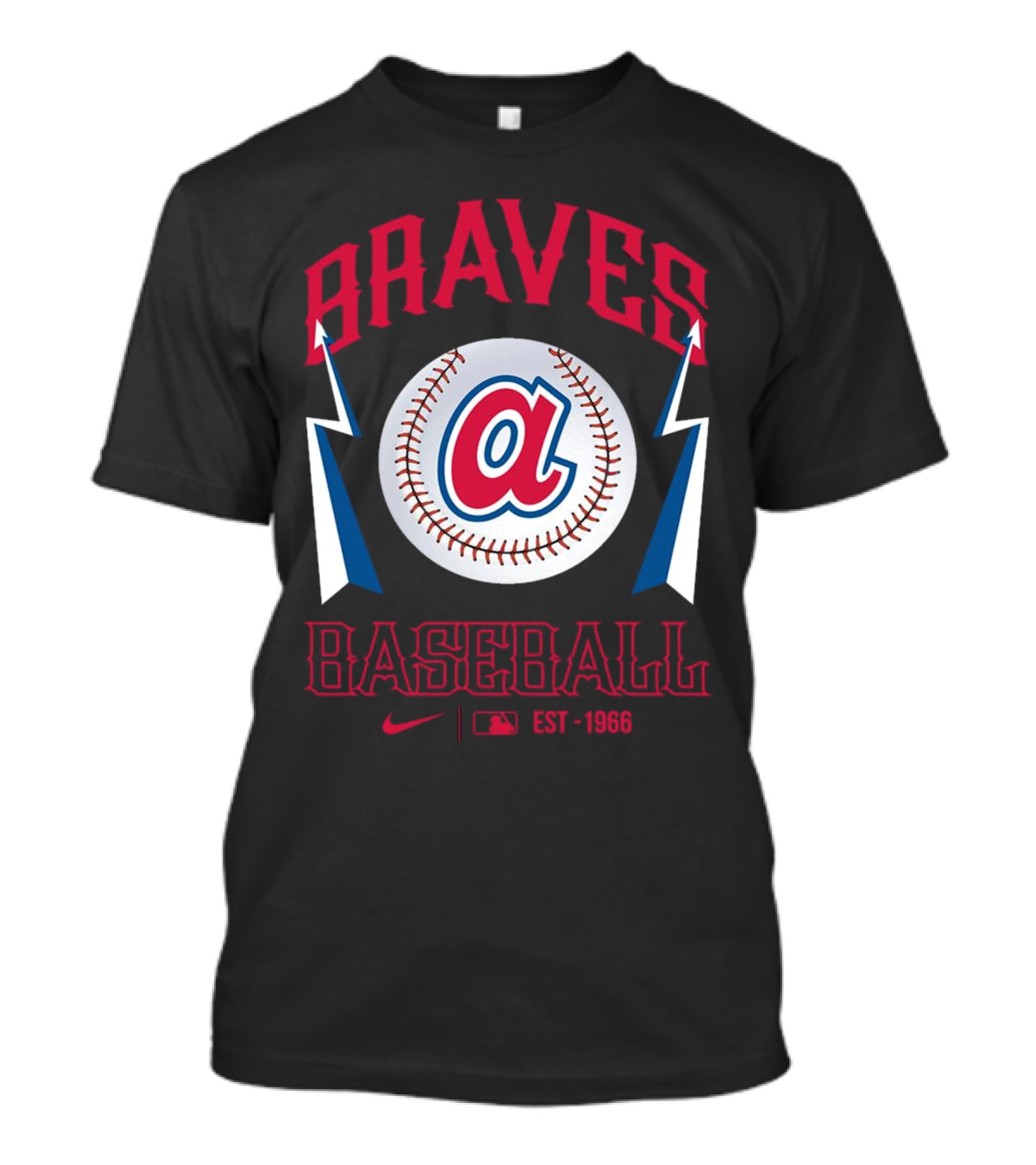 Braves Baseball Atlanta Logo MLB EST 1966 T-Shirt
