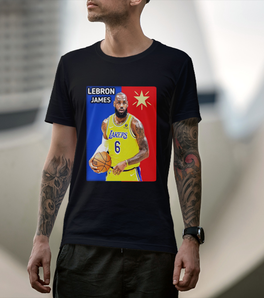 LeBron James Los Angeles Lakers Basketball Star 6 T-Shirt