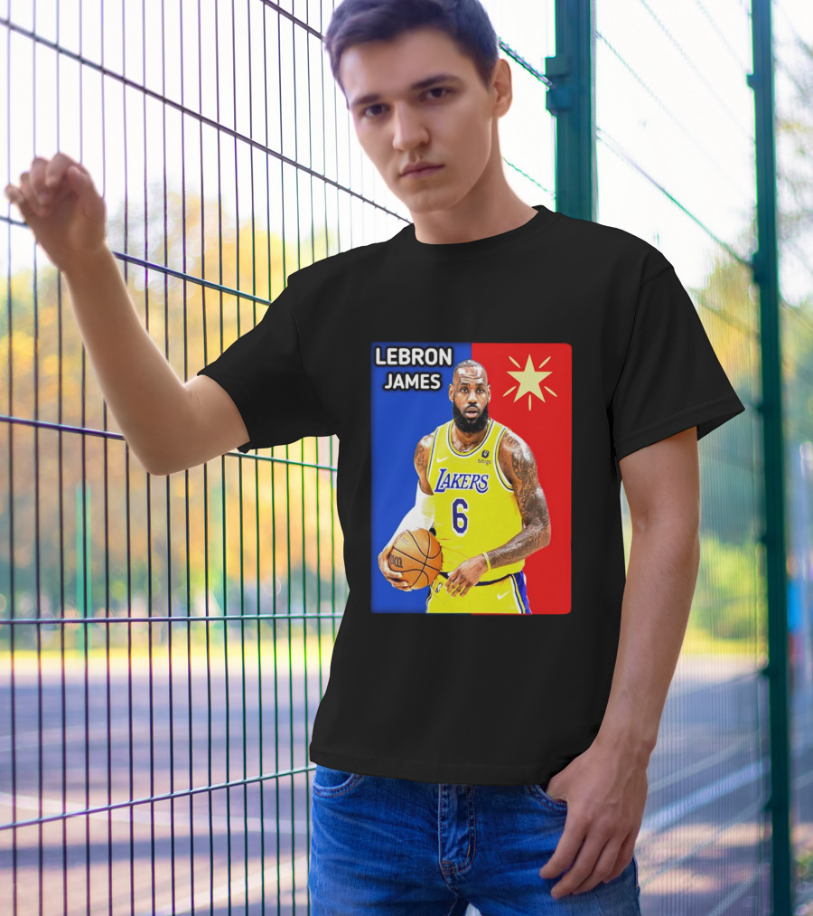 LeBron James Los Angeles Lakers Basketball Star 6 T-Shirt