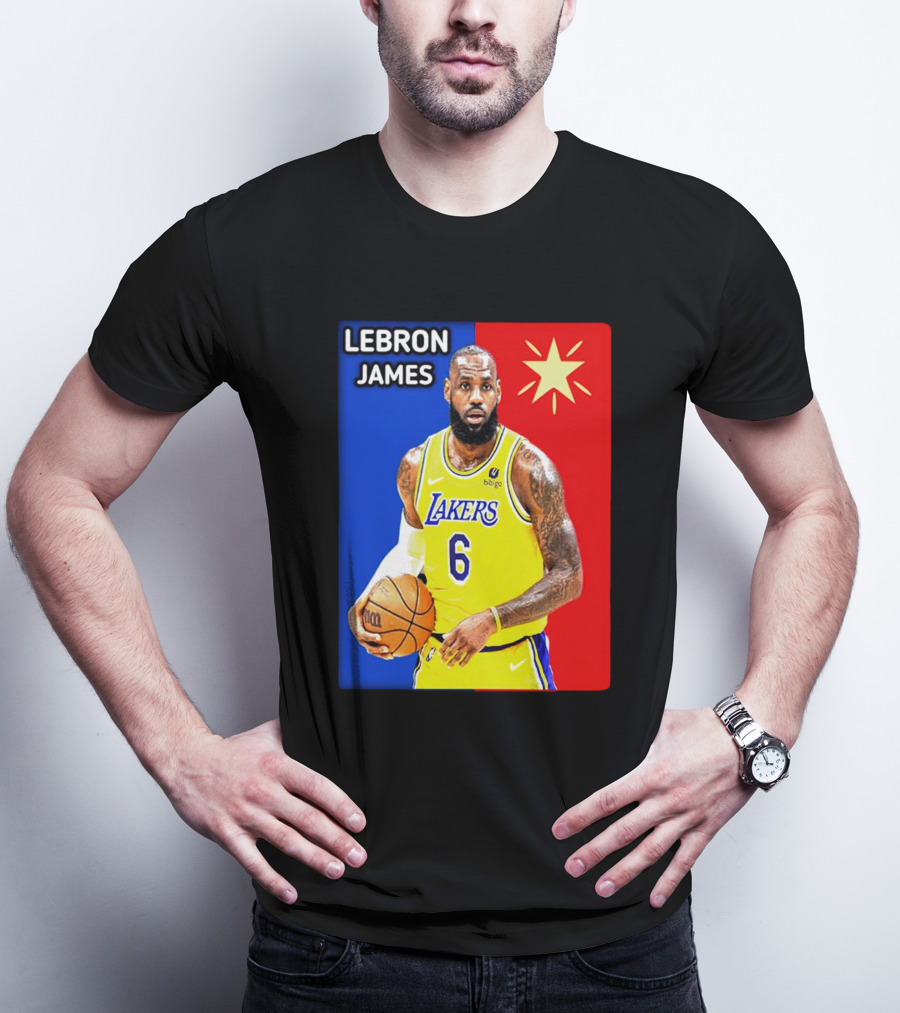 LeBron James Los Angeles Lakers Basketball Star 6 T-Shirt