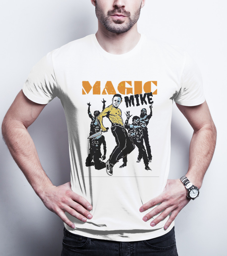 Michael Myers Magic Mike Halloween Crossover Dance Mashup T-Shirt