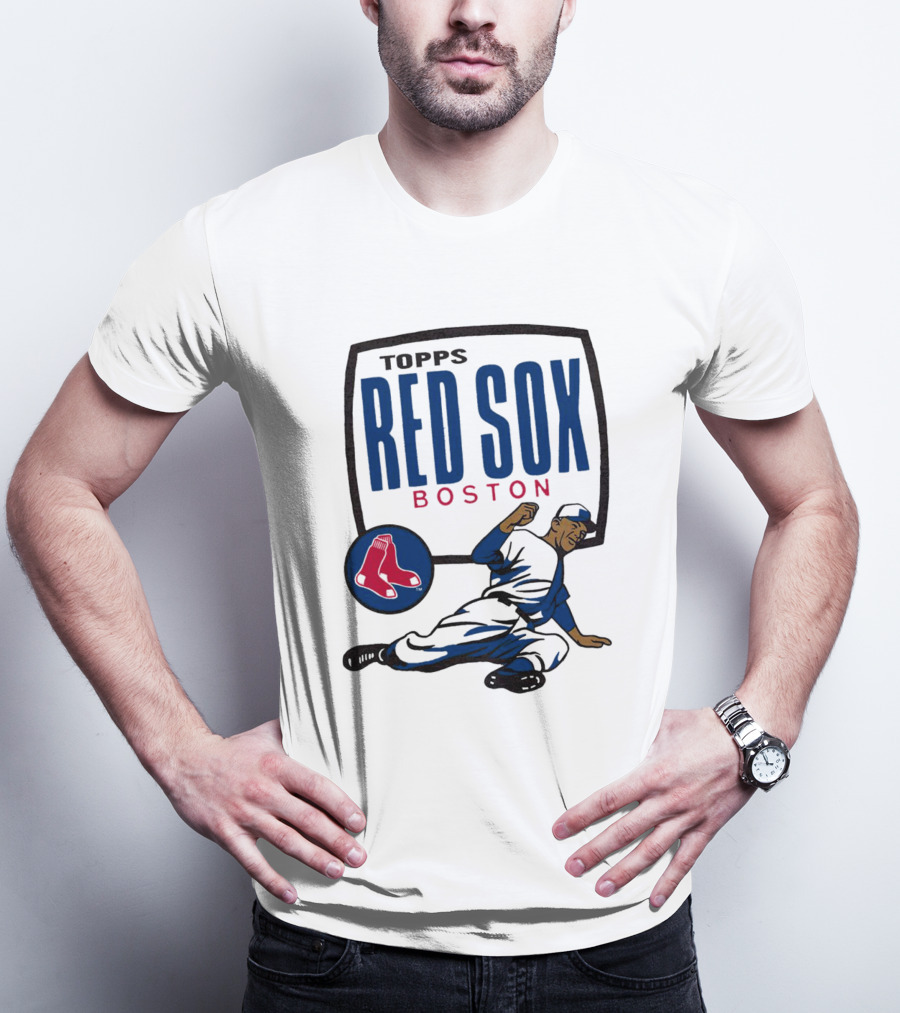 Red Sox Boston Topps Vintage Baseball Player T-Shirt
