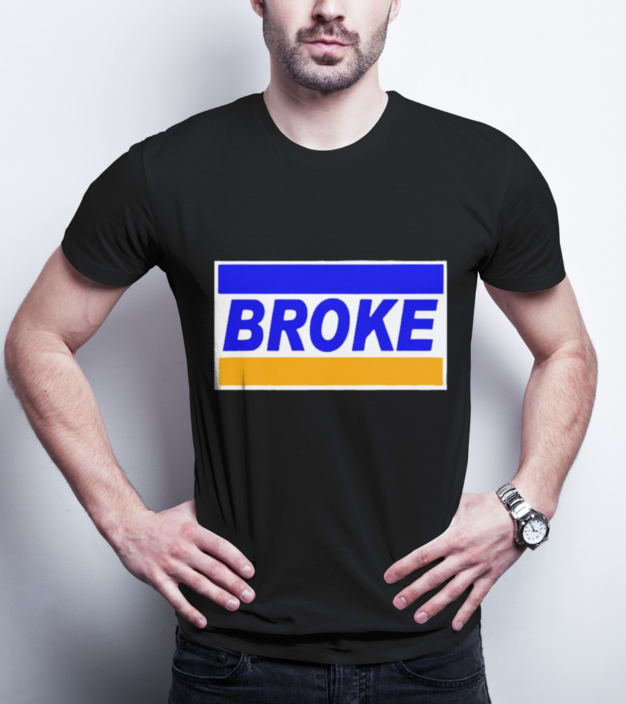 Broke Blue Orange Card Inspired Humor T-Shirt