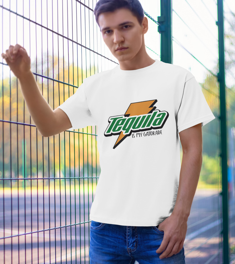 Tequila Is My Gatorade Lightning Bolt T-Shirt