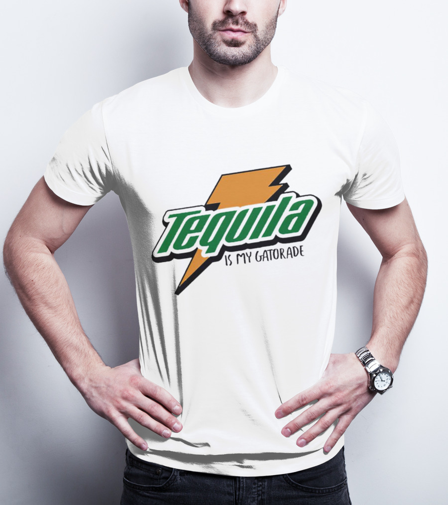 Tequila Is My Gatorade Lightning Bolt T-Shirt