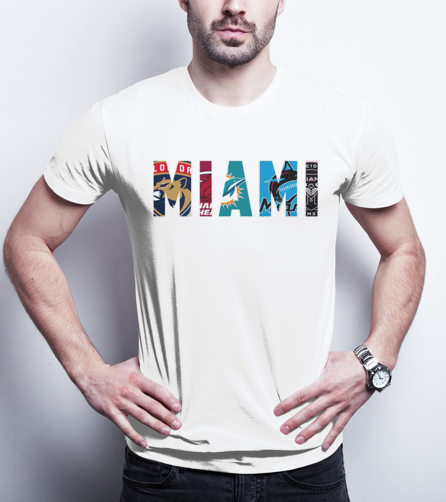 MIAMI Panthers Heat Dolphins Marlins Inter Miami T-Shirt