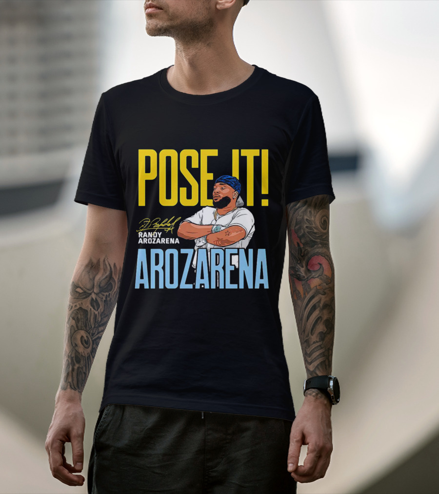 Pose It Randy Arozarena Arozarena Signature Tampa Bay Rays T-Shirt