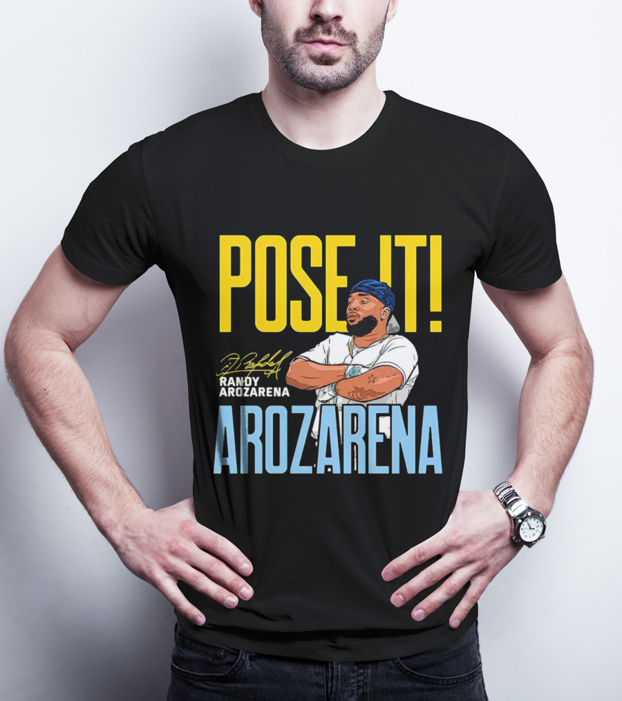 Pose It Randy Arozarena Arozarena Signature Tampa Bay Rays T-Shirt
