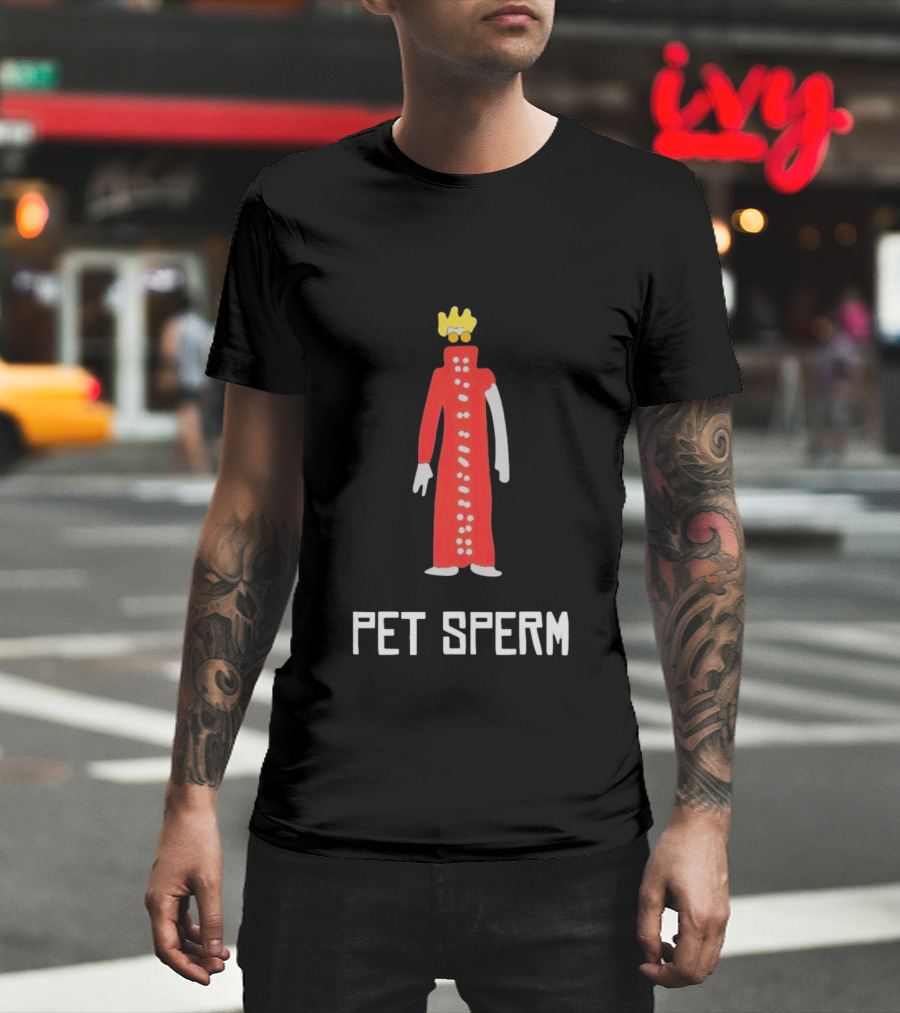 Butch Vashwood Pet Sperm Red Character With Crown T-Shirt