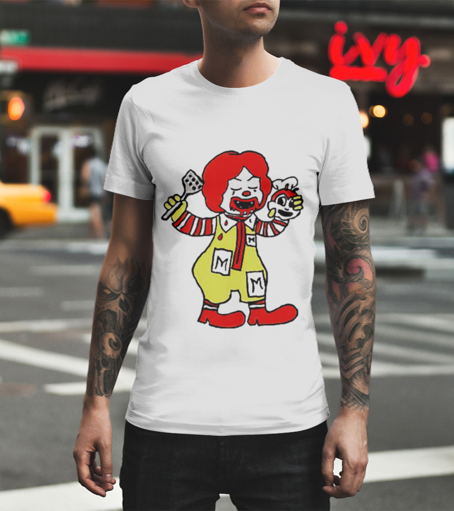 Mcdonalds X Jollibee Horror Crossover Halloween Mashup Character T-Shirt