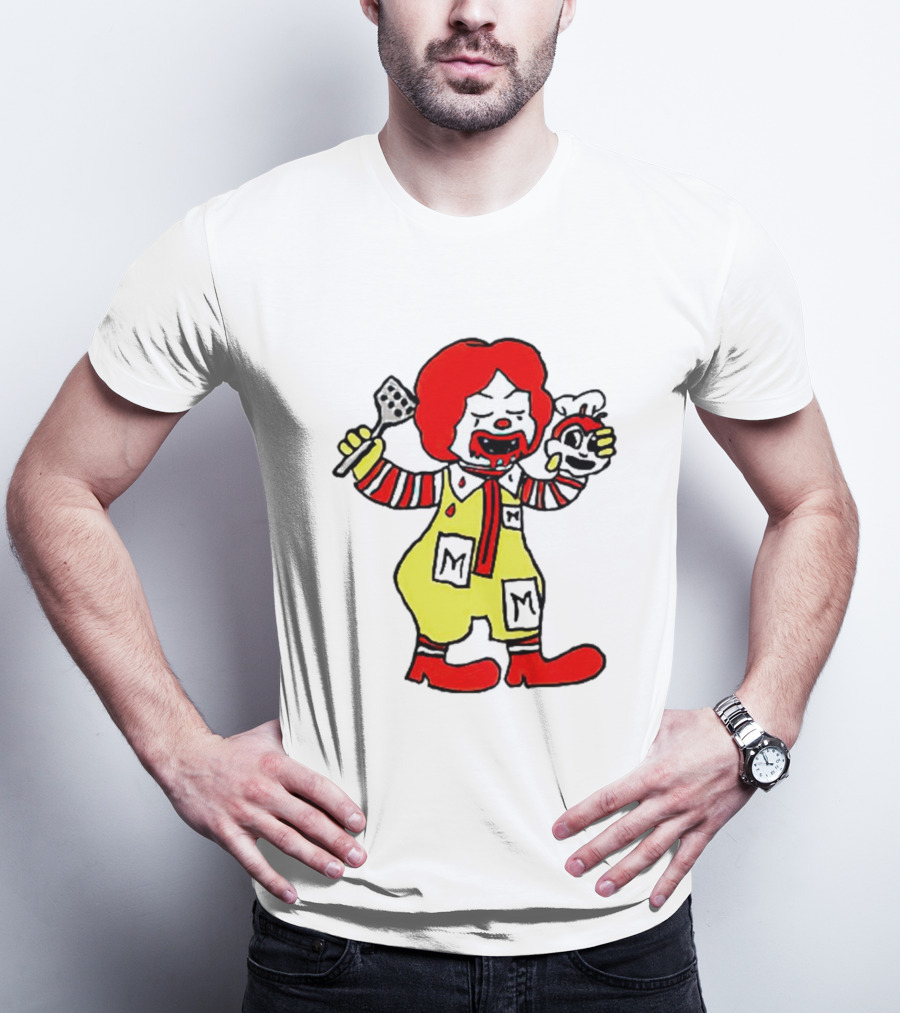 Mcdonalds X Jollibee Horror Crossover Halloween Mashup Character T-Shirt