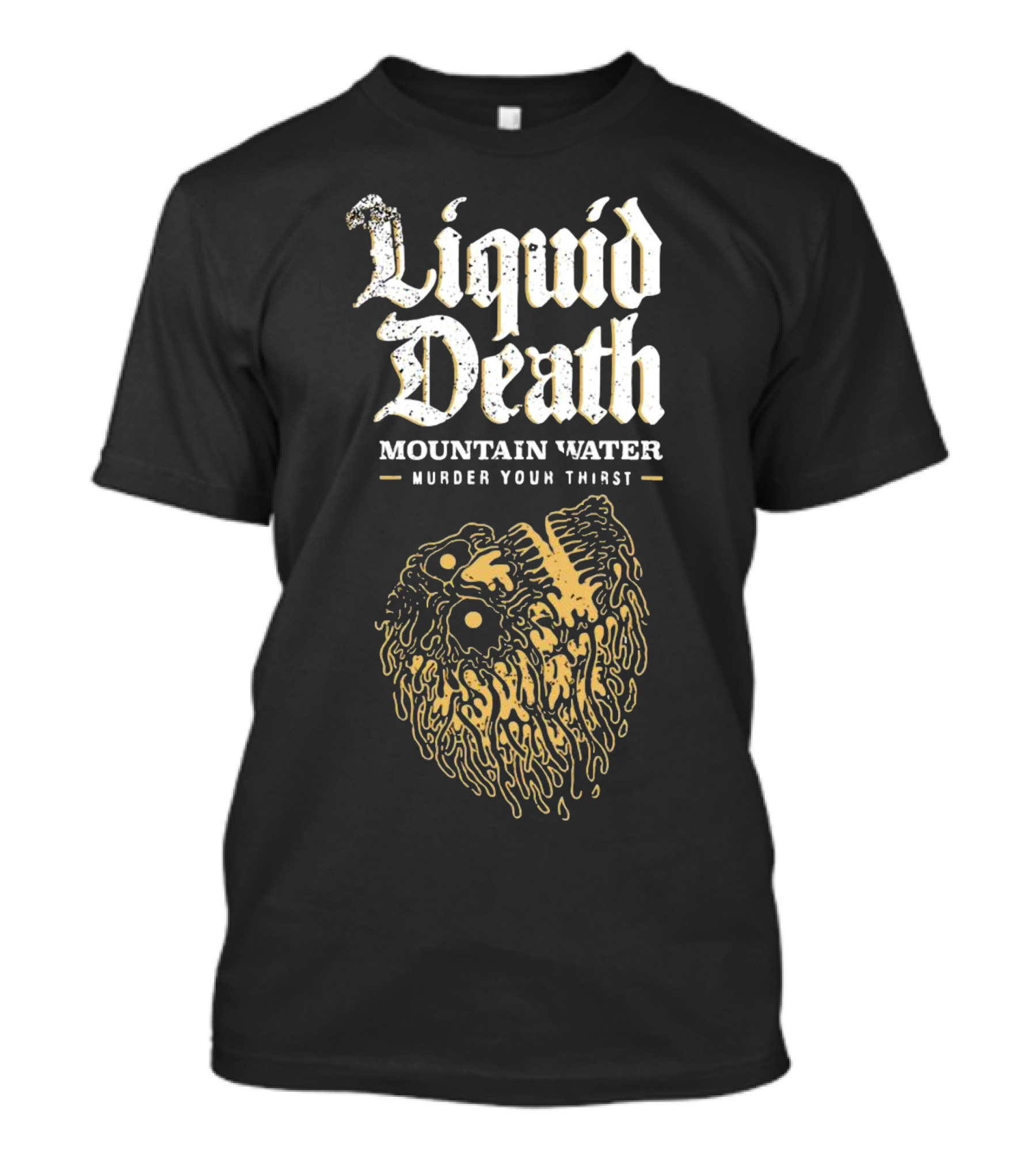 Liquid Death Mountain Water Murder Your Thirst Skull Head T-Shirt