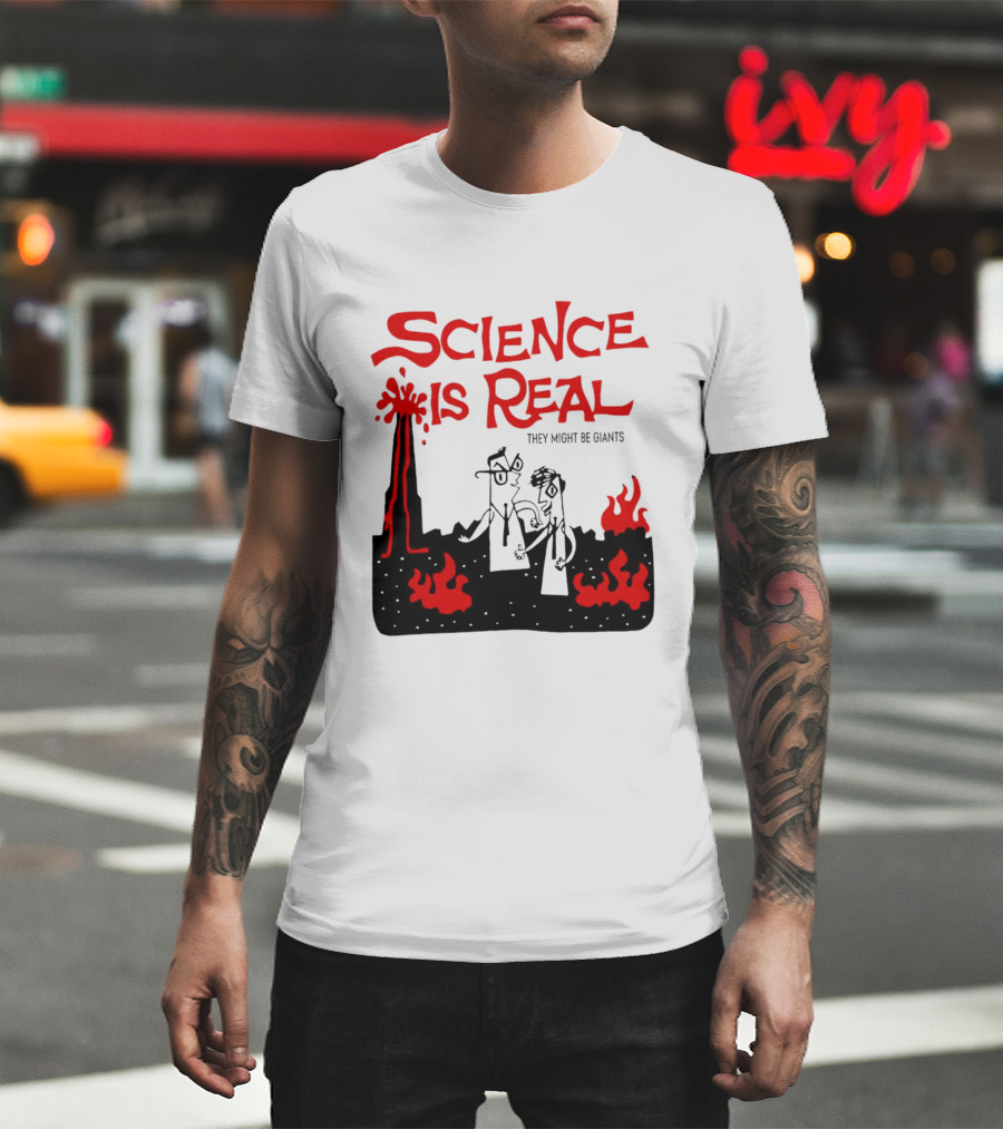 Science Is Real They Might Be Giants Lava Cartoon T-Shirt