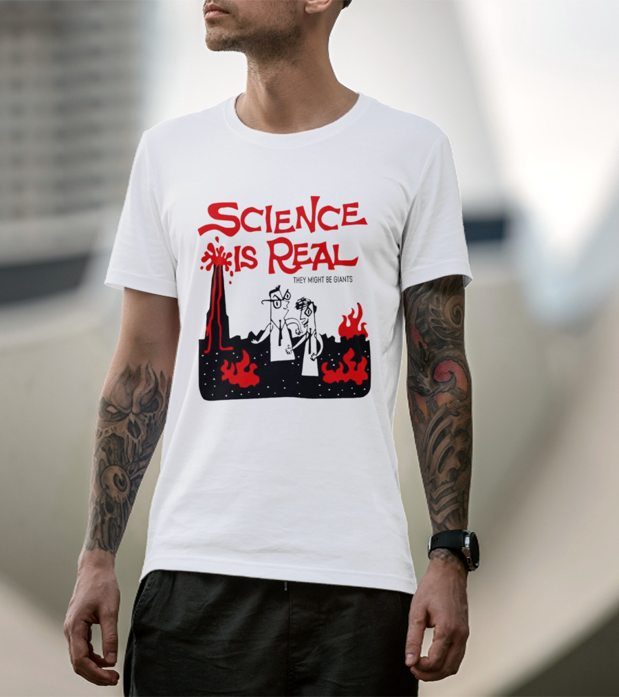 Science Is Real They Might Be Giants Lava Cartoon T-Shirt