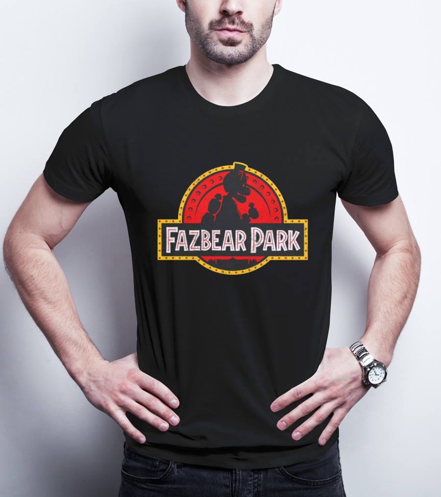 Fazbear Park Jurassic Park Freddy Five Nights Crossover T-Shirt