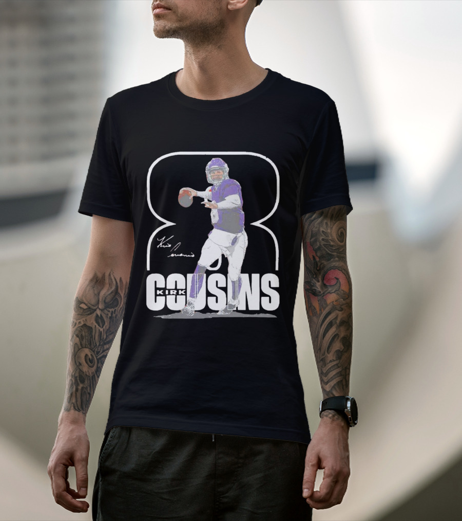 Kirk Cousins Number 8 Signature Football Quarterback T-Shirt