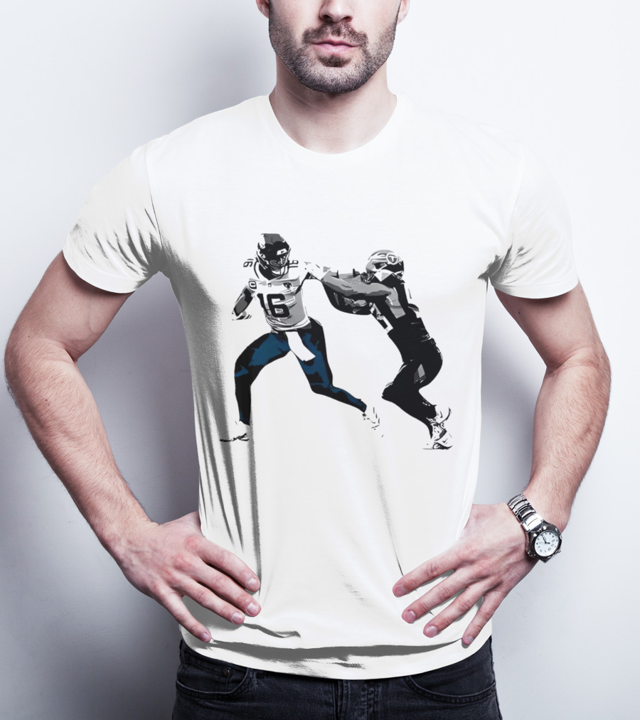 The Stiff Arm Football Move Iconography T-Shirt