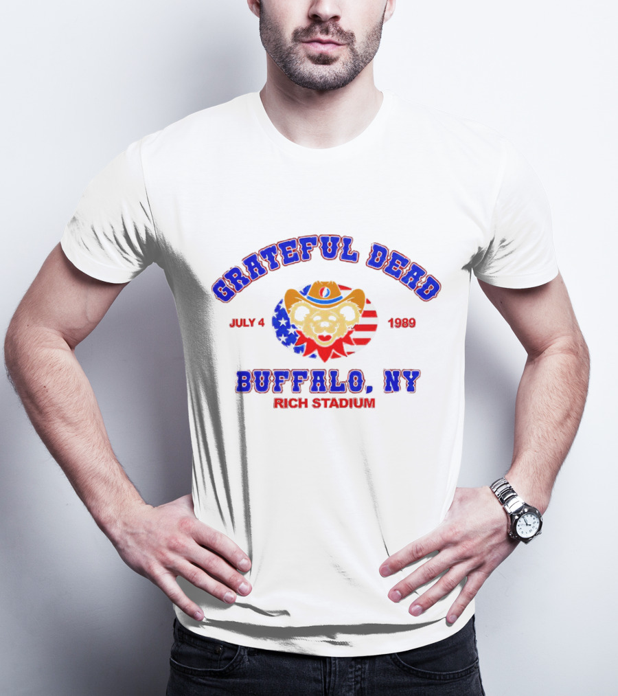 Grateful Dead July 4 1989 Buffalo NY Rich Stadium T-Shirt