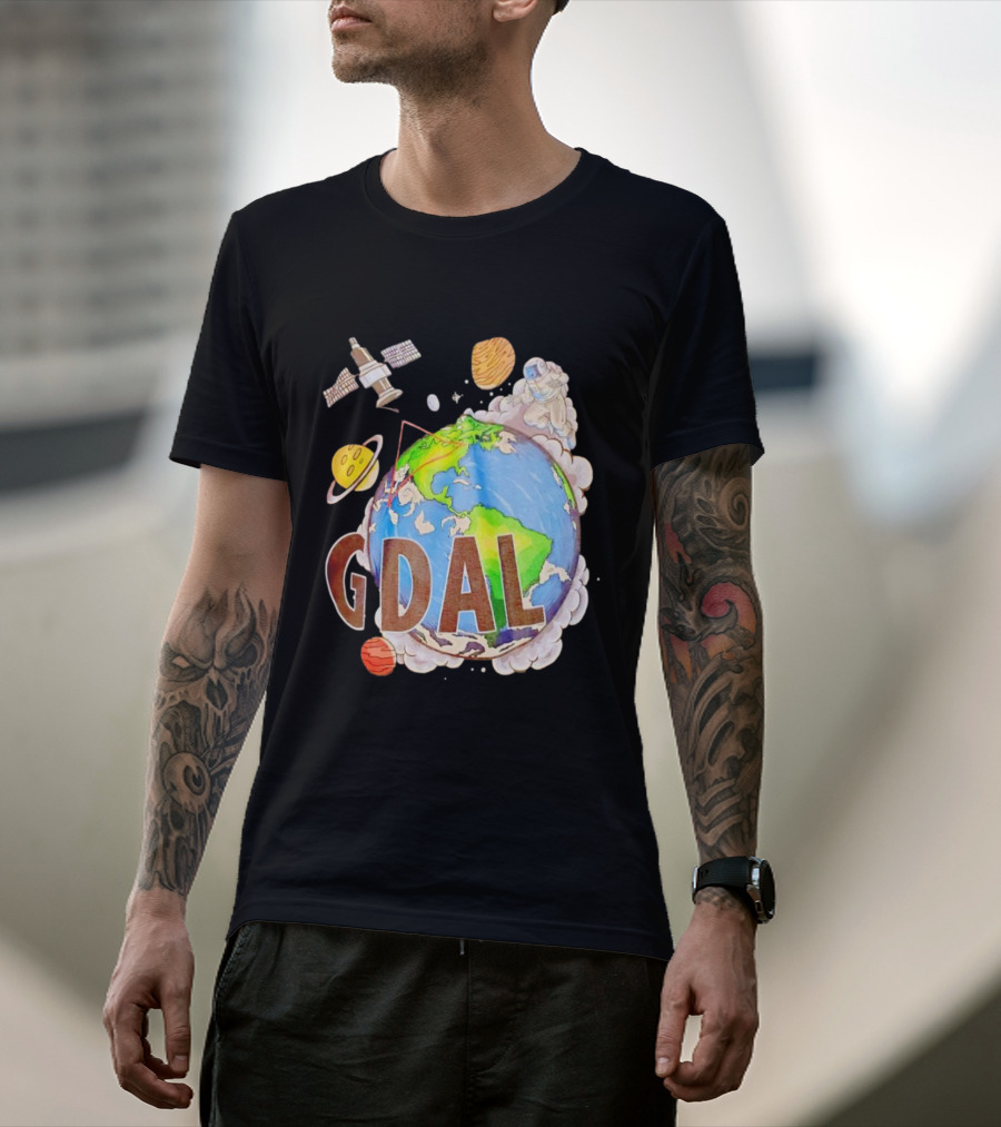 GDAL Astronaut Exploring Planets Orbiting Earth T-Shirt