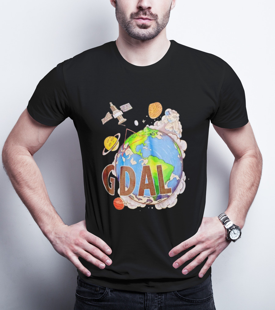 GDAL Astronaut Exploring Planets Orbiting Earth T-Shirt