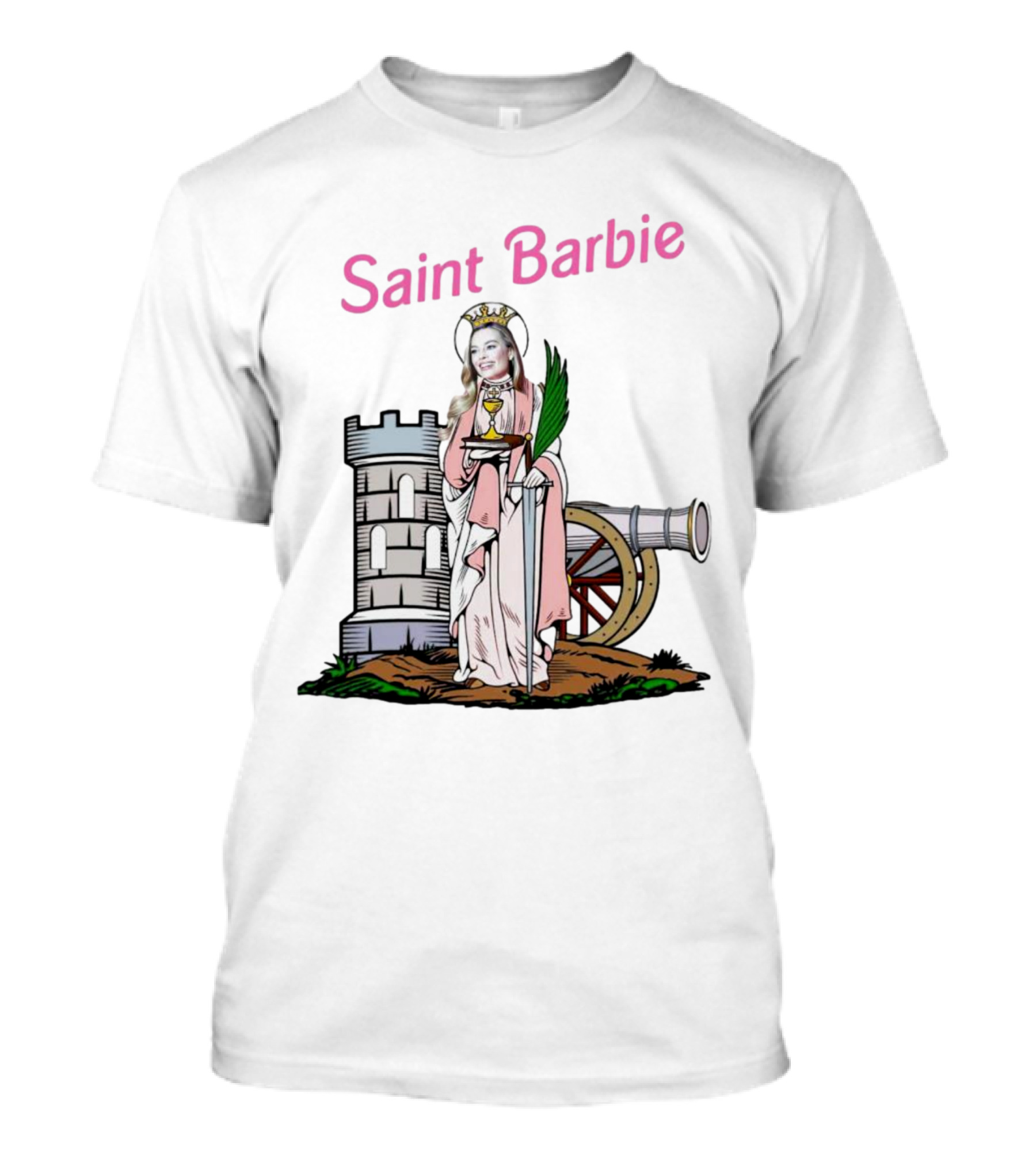 Saint Barbie Tower And Cannon Iconic T-Shirt