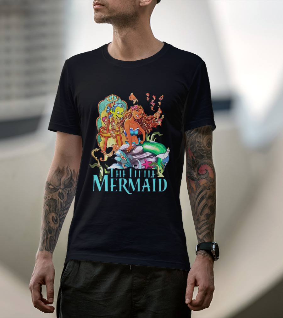 Disney The Little Mermaid Ariel And Friends Vibrant T-Shirt