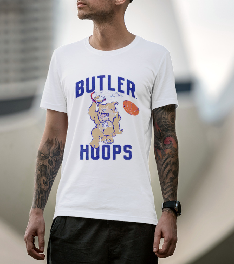 Butler Hoops Dunking Mascot Basketball Bulldawg T-Shirt