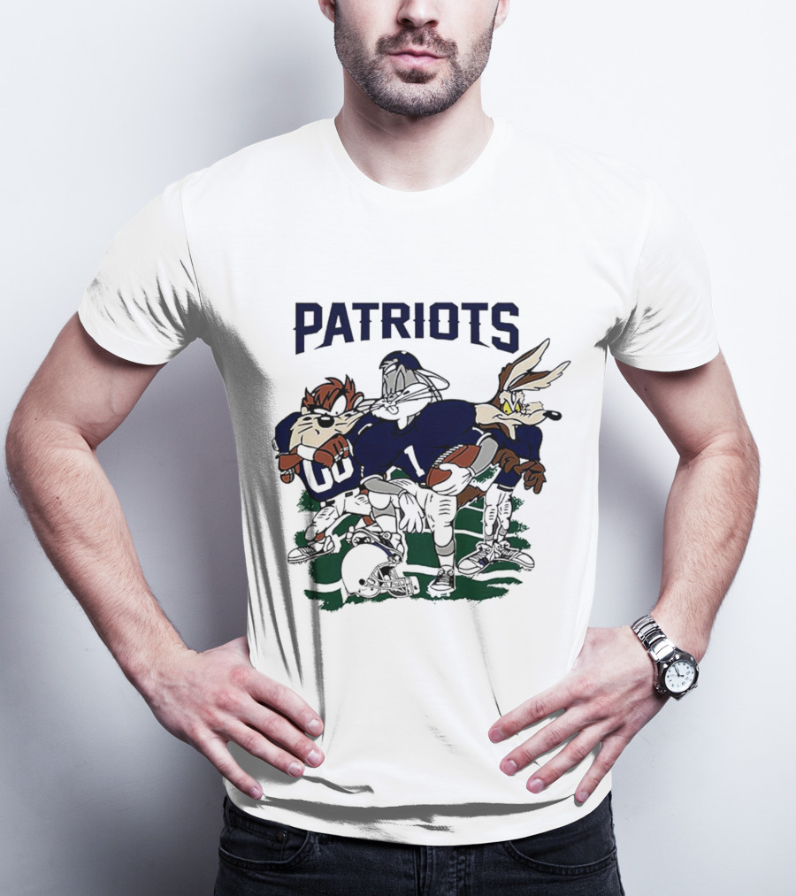 Patriots Looney Tunes Characters In Football Gear T-Shirt