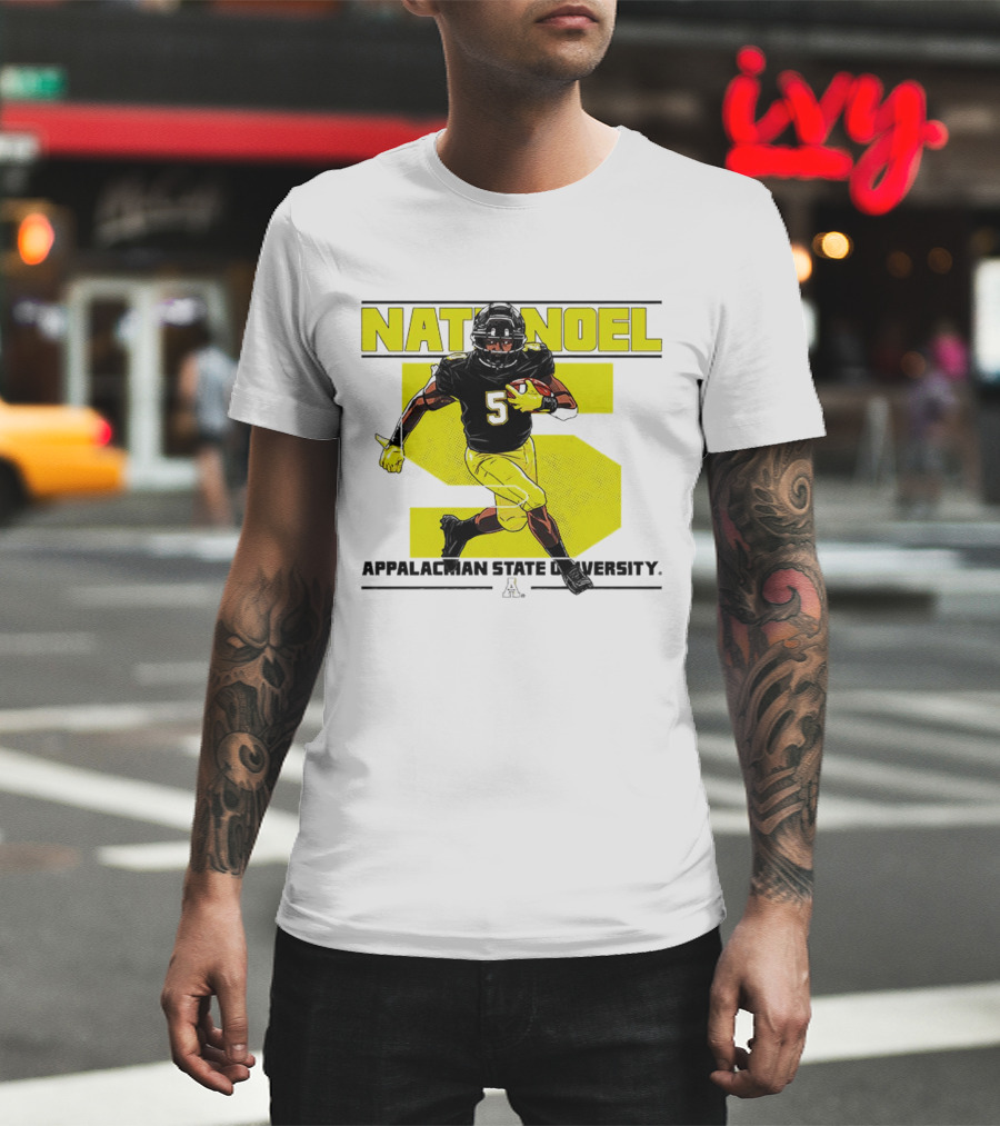 Nathaniel Noel Appalachian State University Football Number 5 T-Shirt