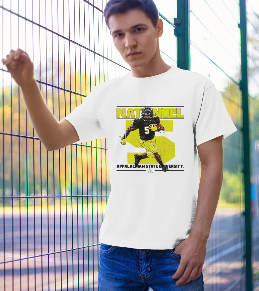 Nathaniel Noel Appalachian State University Football Number 5 T-Shirt