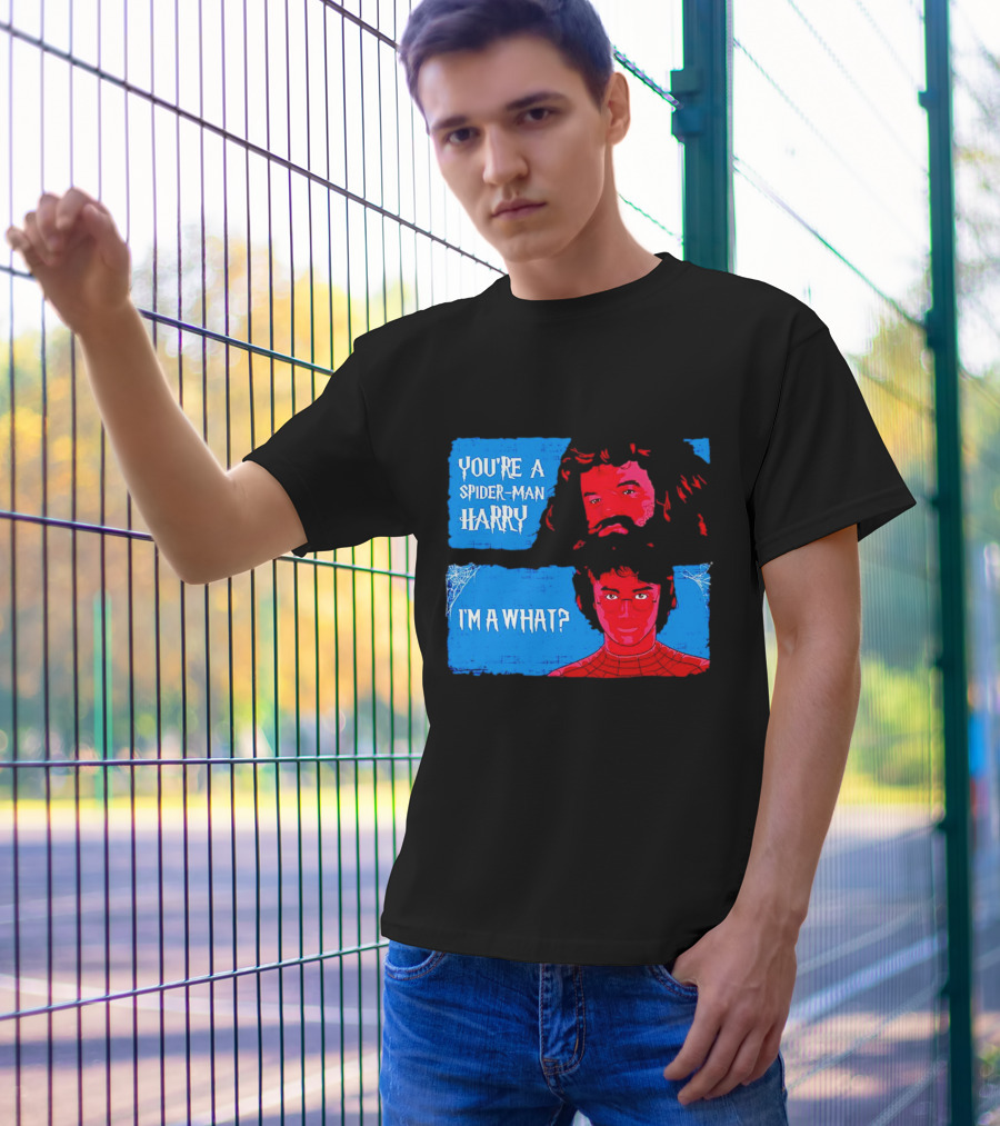 You're A Spider Man Harry I'm A What Parody Mashup With Wizard And Superhero T-Shirt