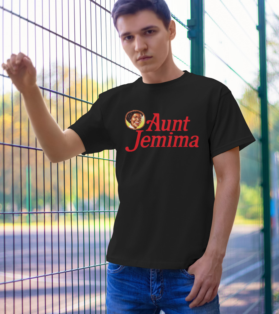 Aunt Jemima Retro Logo Red Text ón T-Shirt