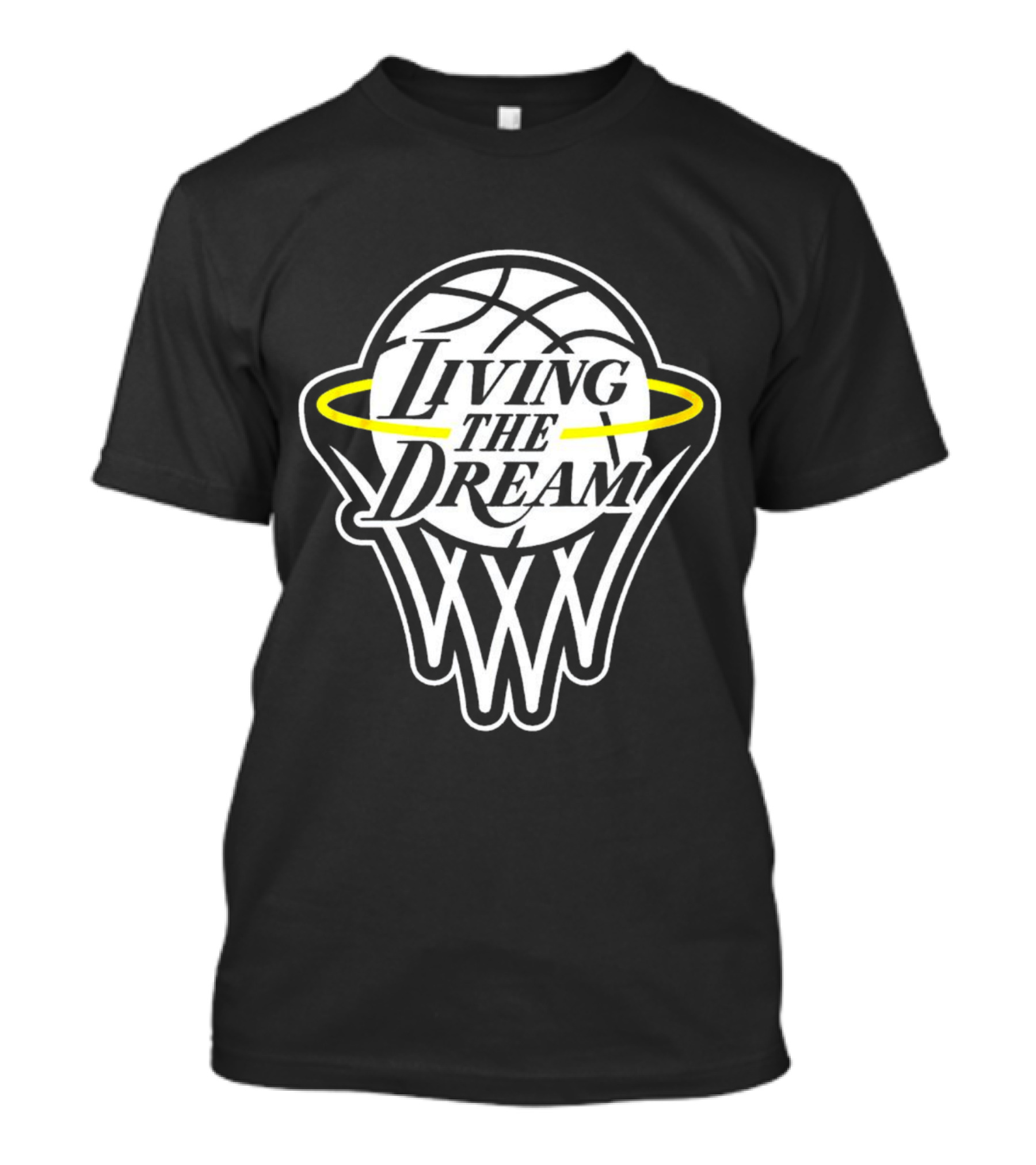 Living The Dream Basketball Hoop Halo T-Shirt