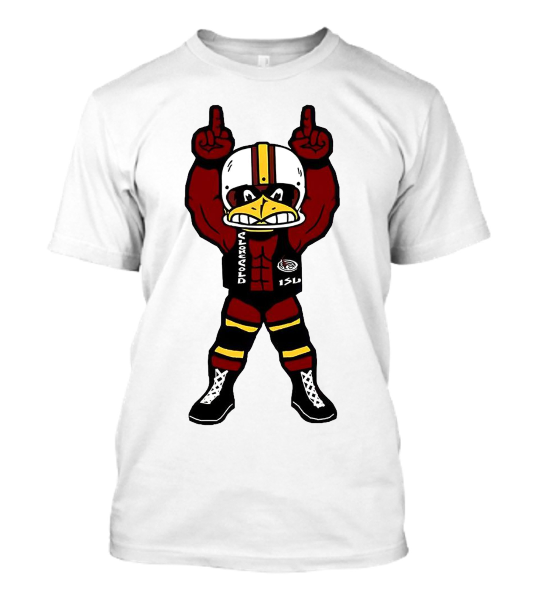 ISU Cyclones Strong Mascot Character With Champion Gesture T-Shirt