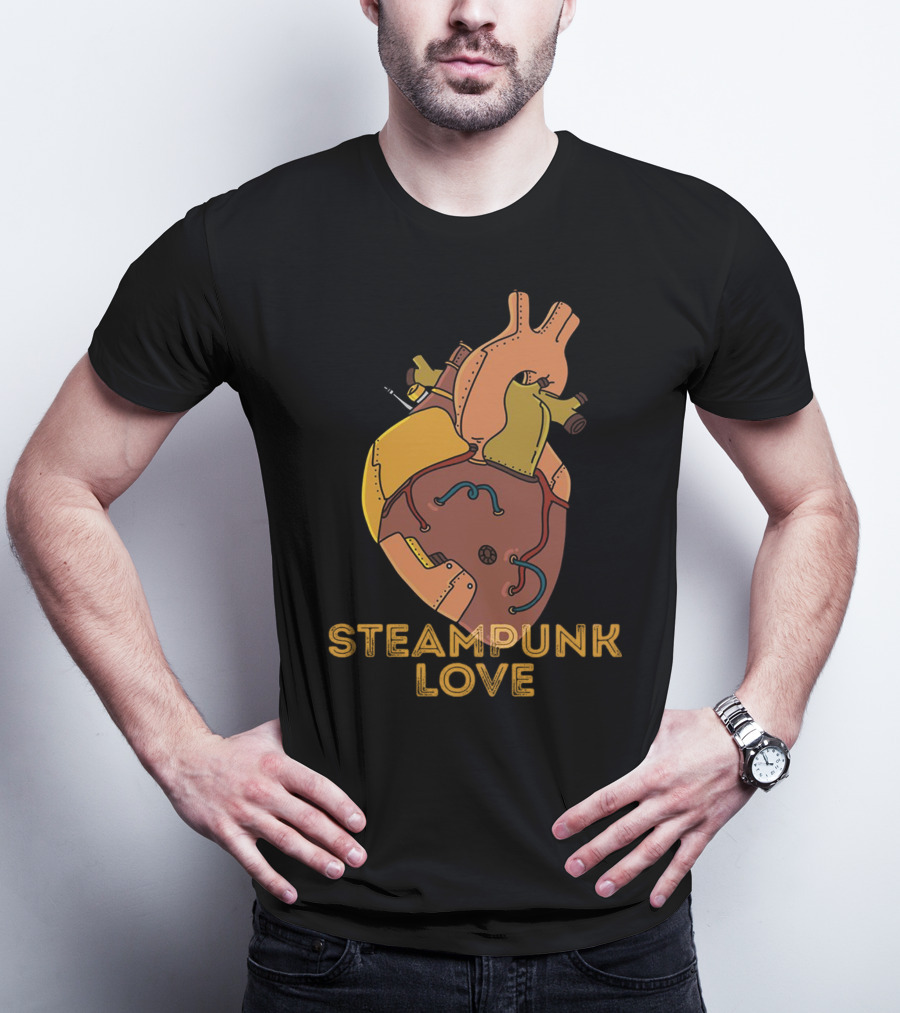 STEAMPUNK LOVE Mechanical Heart T-Shirt