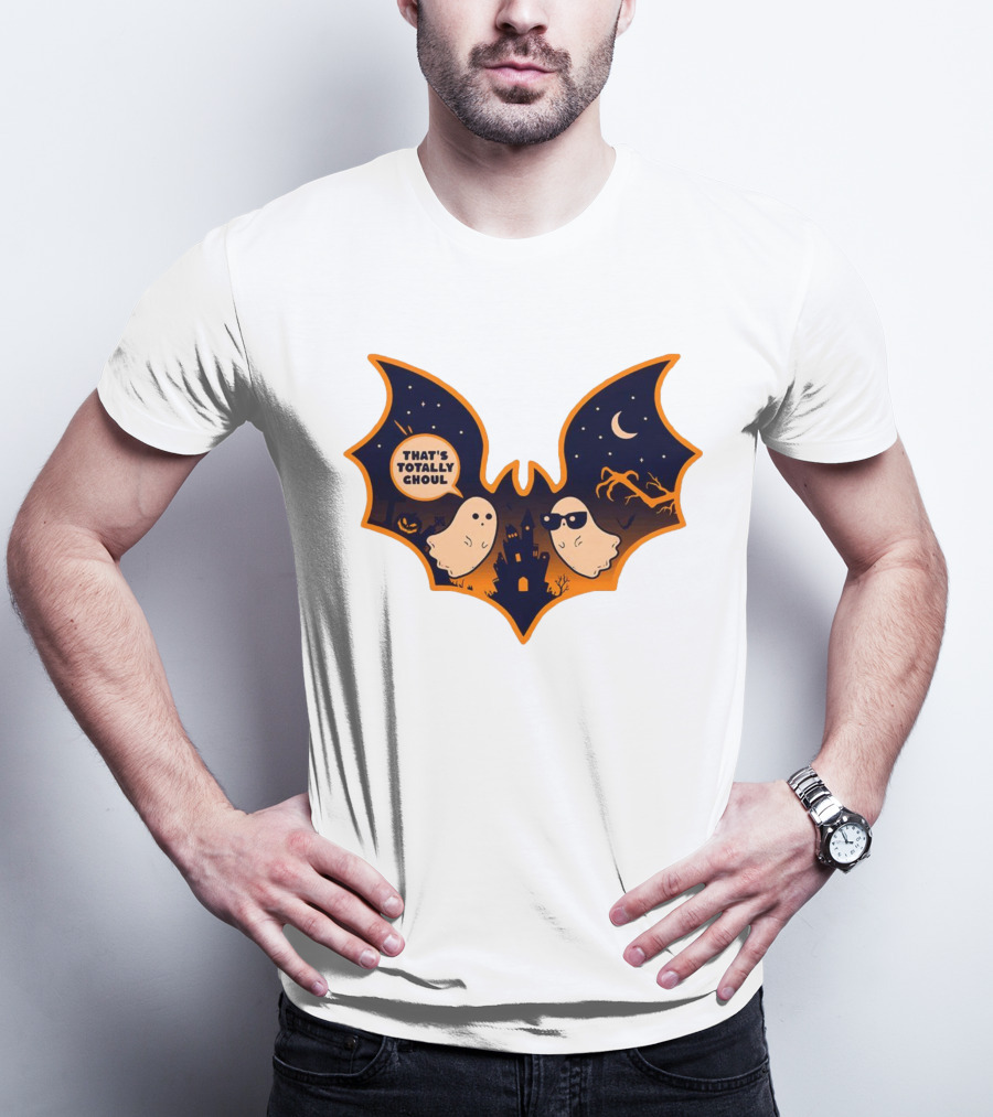 That's Totally Choul Ghosts In Bat Shape With Haunted Castle And Moon T-Shirt