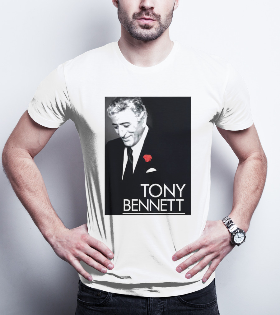 Tony Bennett Thank You For The Memories With Red Rose T-Shirt