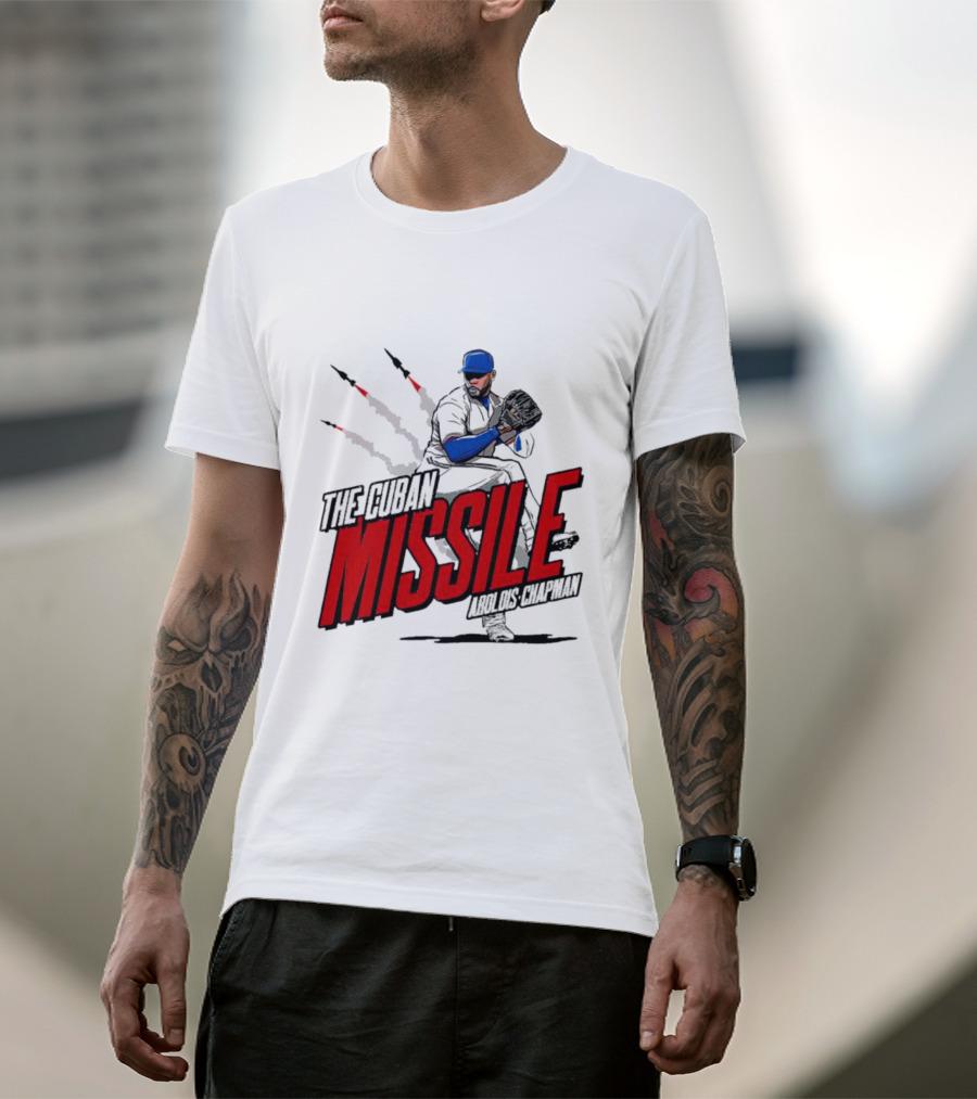 Aroldis Chapman The Cuban Missile Texas MLBPA T-Shirt