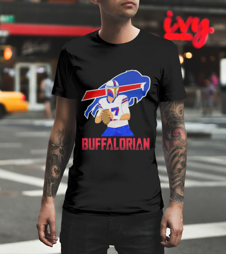 Bufflaorian Buffalo Bills Football Player With Buffalo T-Shirt