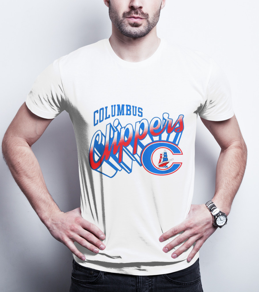 Columbus Clippers 3D Logo Ash Where I’m From T-Shirt