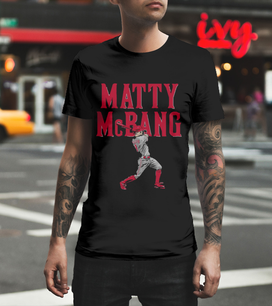 Matty McBang Matt McLain Cincinnati Reds Baseball Player T-Shirt