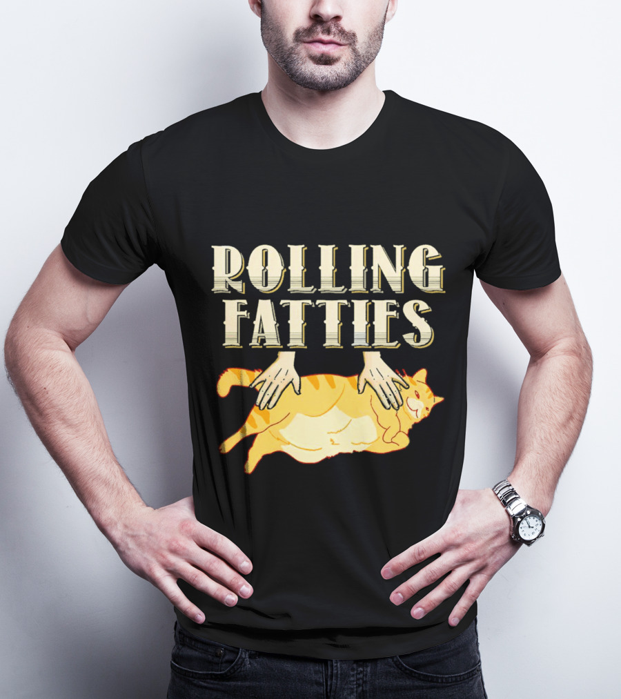 Rolling Fatties Cat With Hands T-Shirt