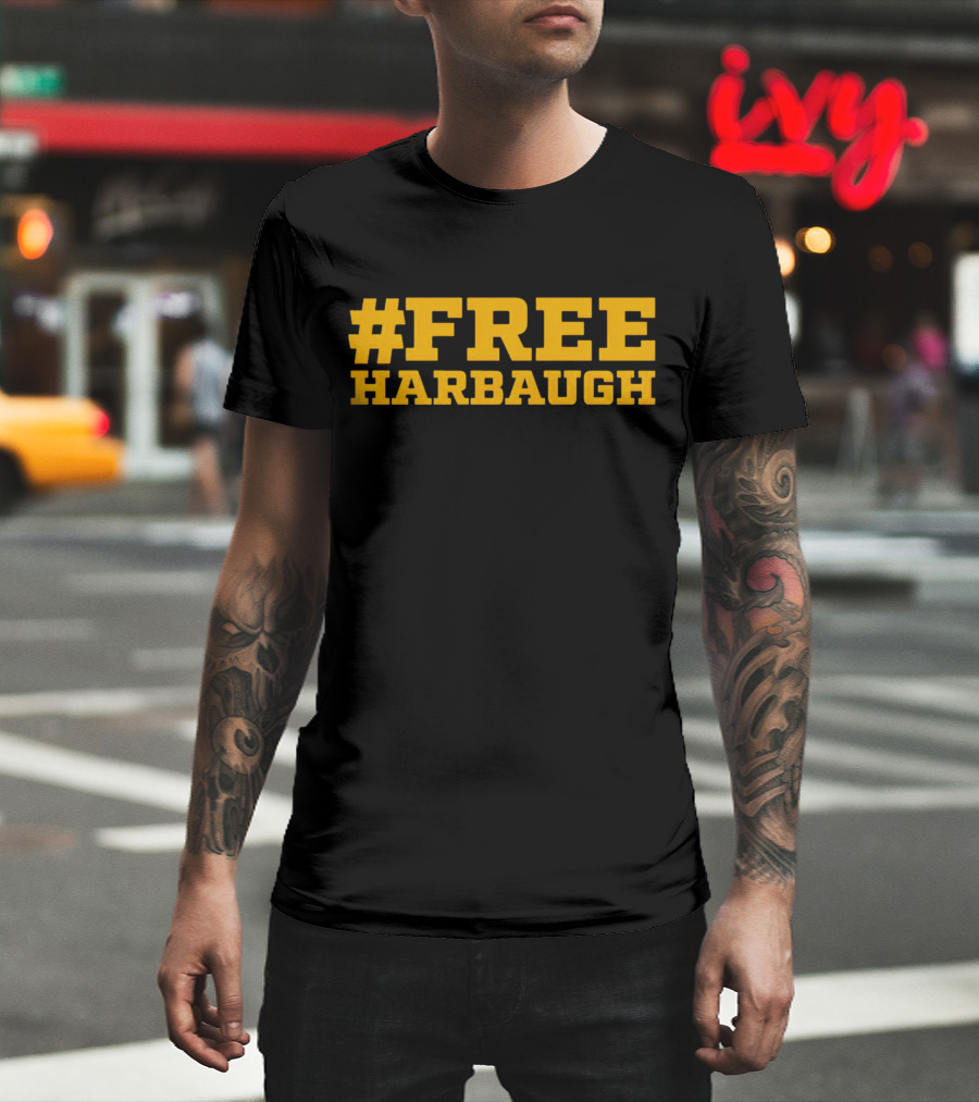 Free Harbaugh Sports Team Support T-Shirt