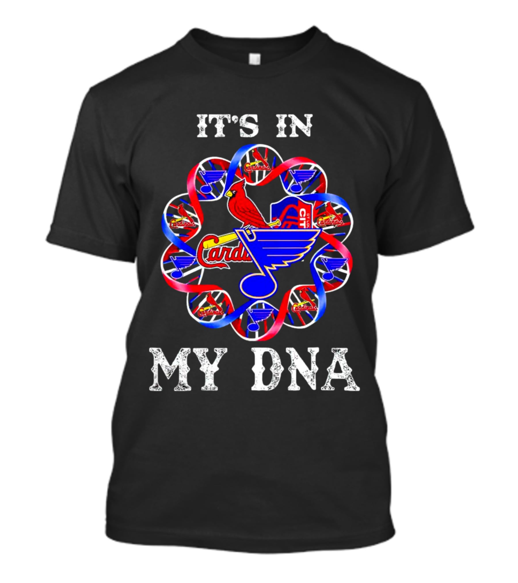 It's In My DNA St Louis City SC Cardinals Blues T-Shirt