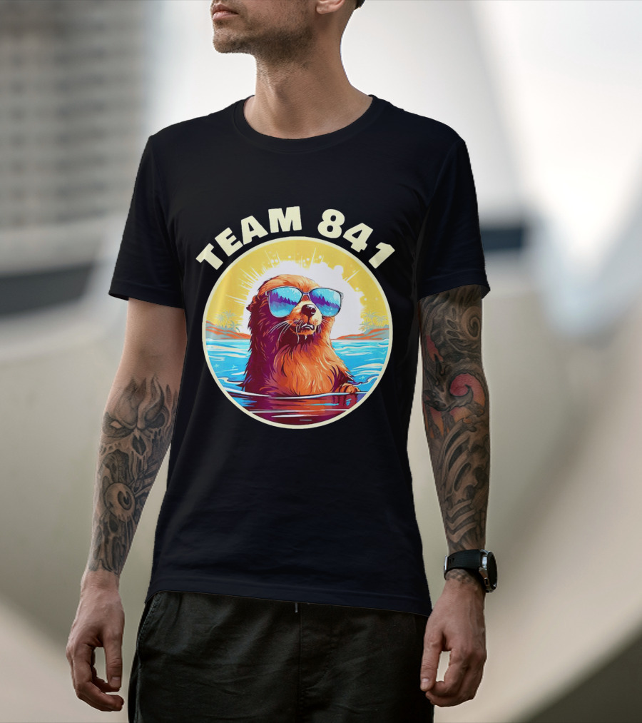 Team 841 Surfing Otter My Way California Sea Otter T-Shirt