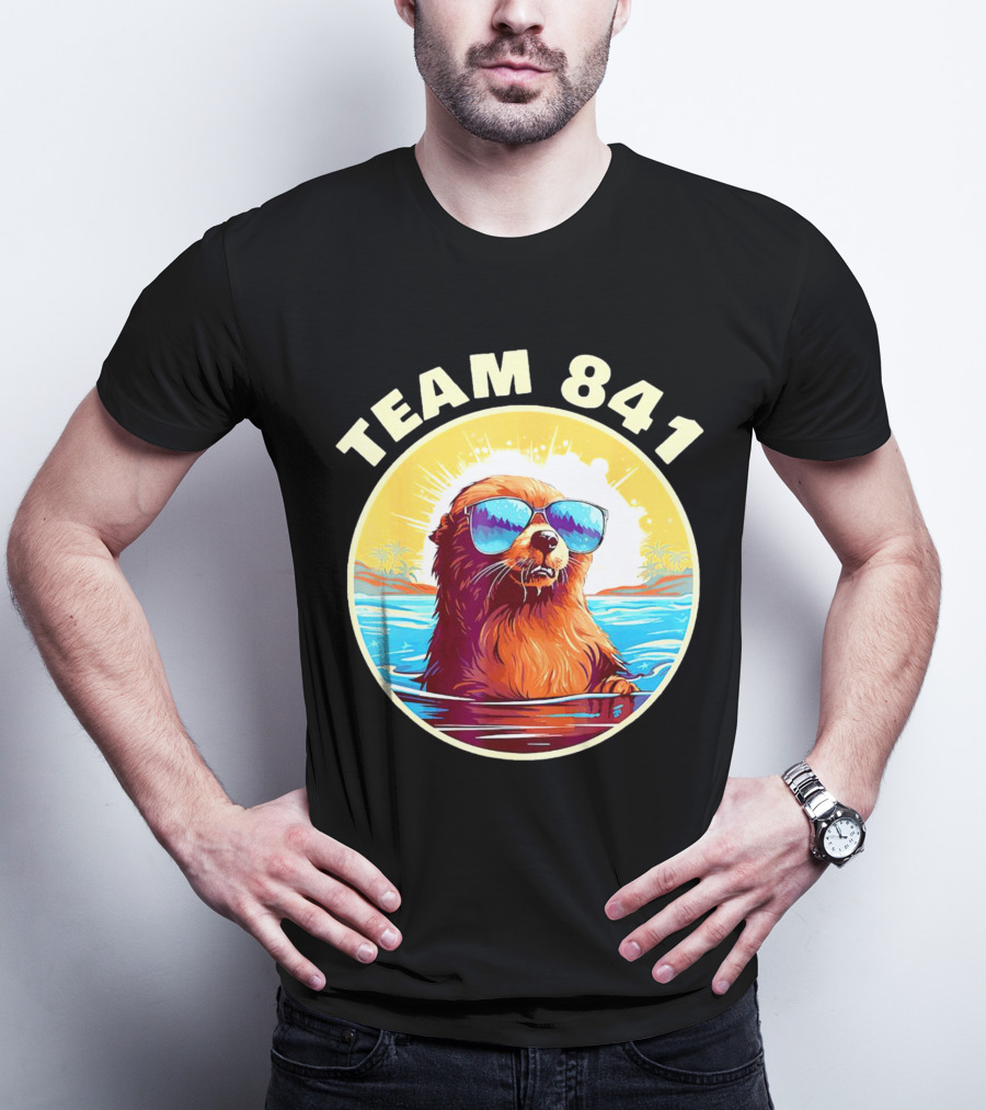 Team 841 Surfing Otter My Way California Sea Otter T-Shirt
