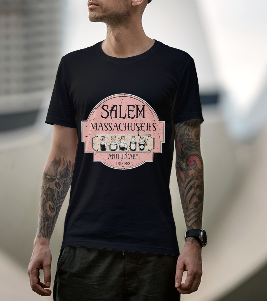 Salem Massachusetts Apothecary Est. 1692 Halloween T-Shirt