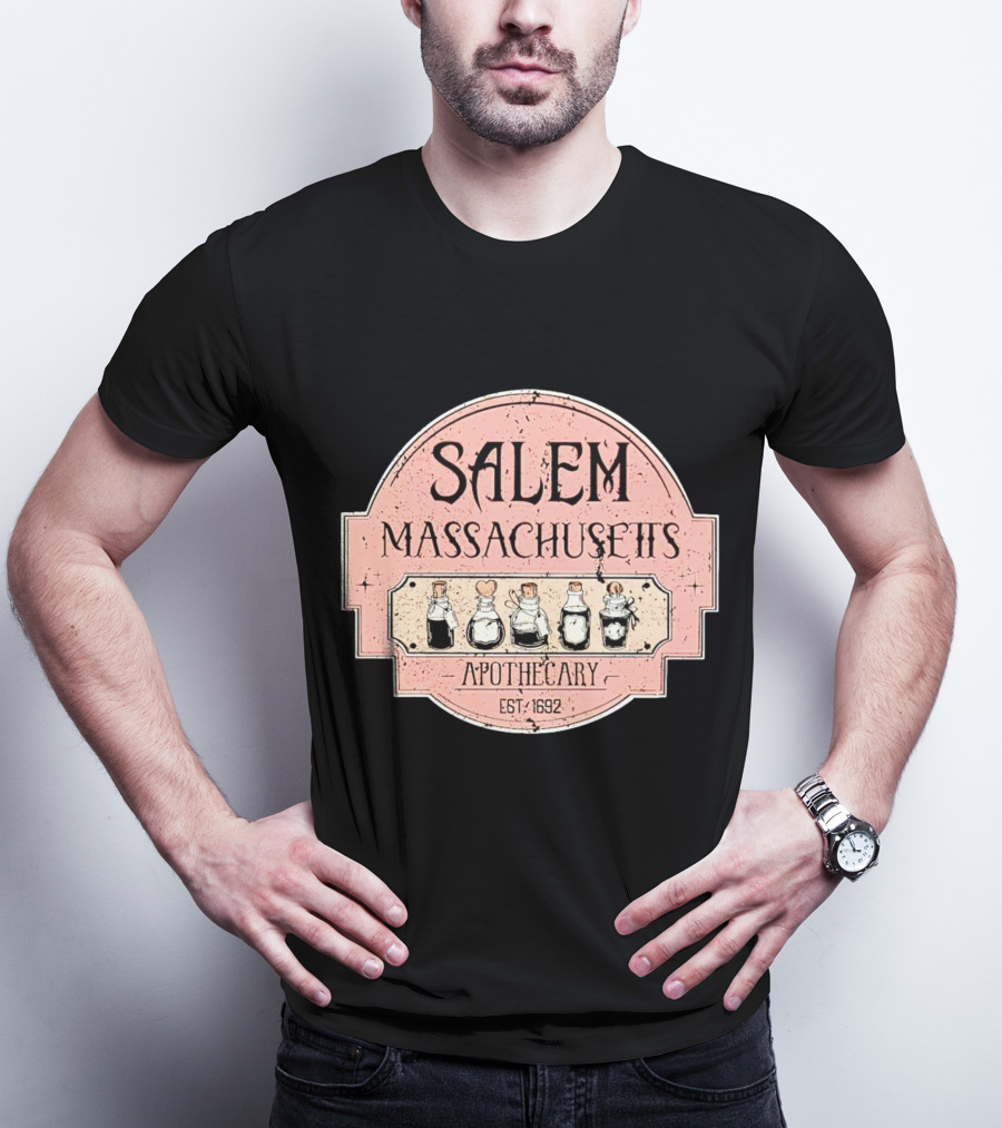 Salem Massachusetts Apothecary Est. 1692 Halloween T-Shirt